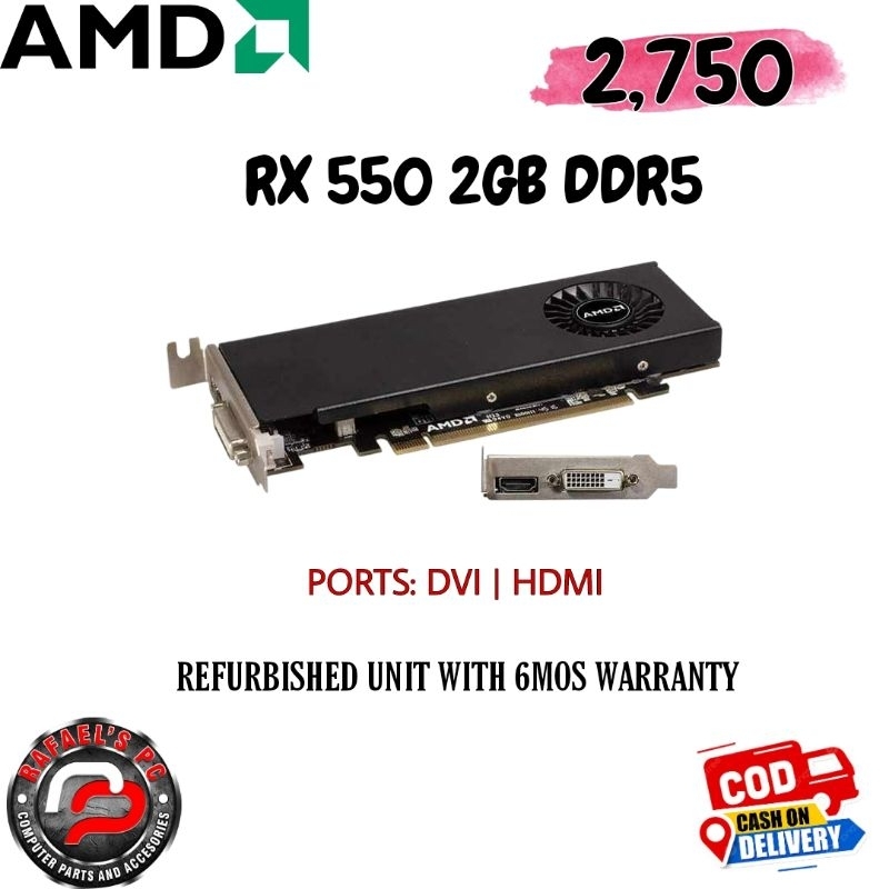 POWERCOLOR OEM RX 550 2GB DDR5 GRAPHICS CARD | Shopee Malaysia