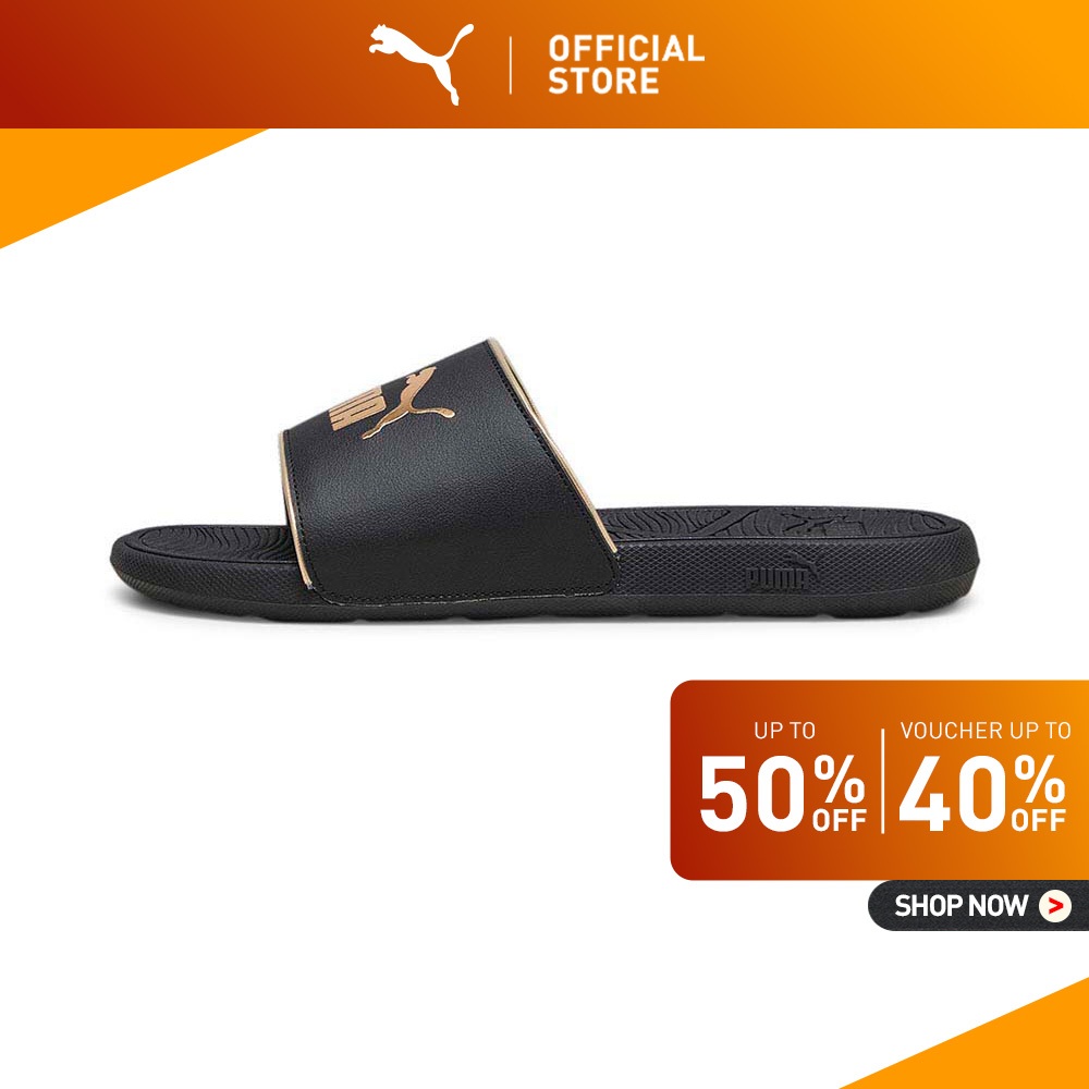PUMA Unisex Cool Cat 2.0 Pop Up Metal Slides Slippers (Black) | Shopee ...