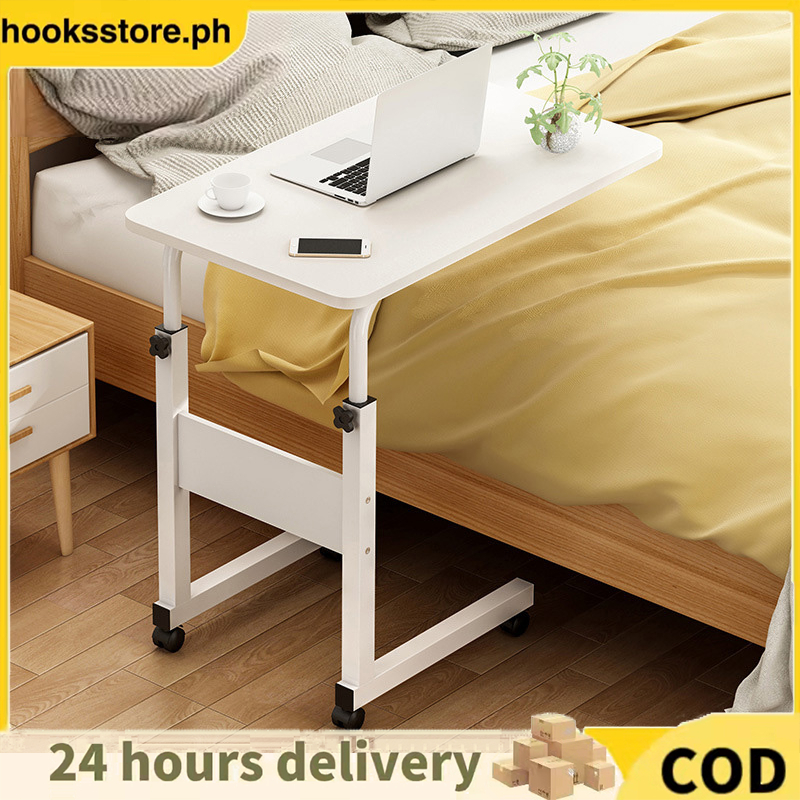 Bedside Table Wood Bedside Computer Desk Bedroom Study Table Over Bed ...