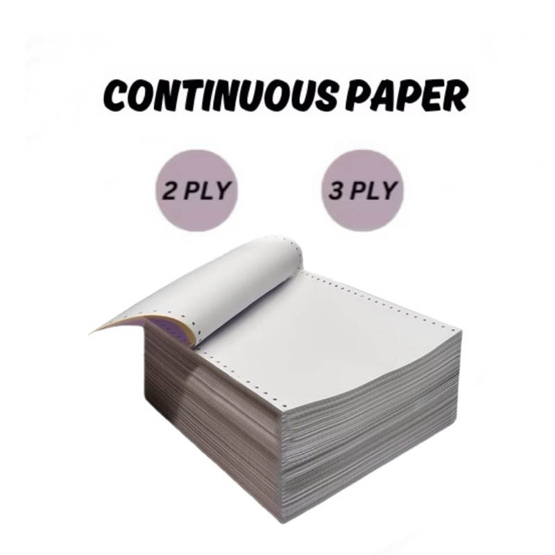 Continuous carbonless form paper with 2ply and 3ply 500sheet and ...