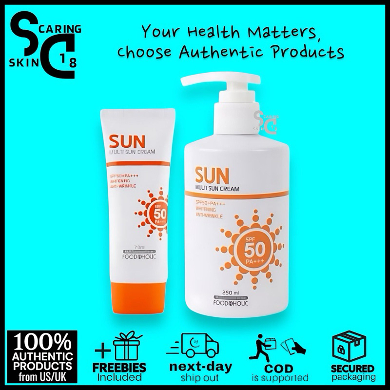Foodaholic Multi Sun Cream SPF50+ PA+++ 70ml by SkinCaring18 (Sunscreen ...