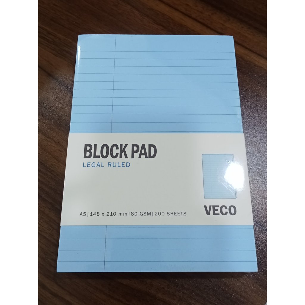* ONLY * Veco Paper Block Pad Legal Ruled 200 sheets (1pc) | Shopee ...