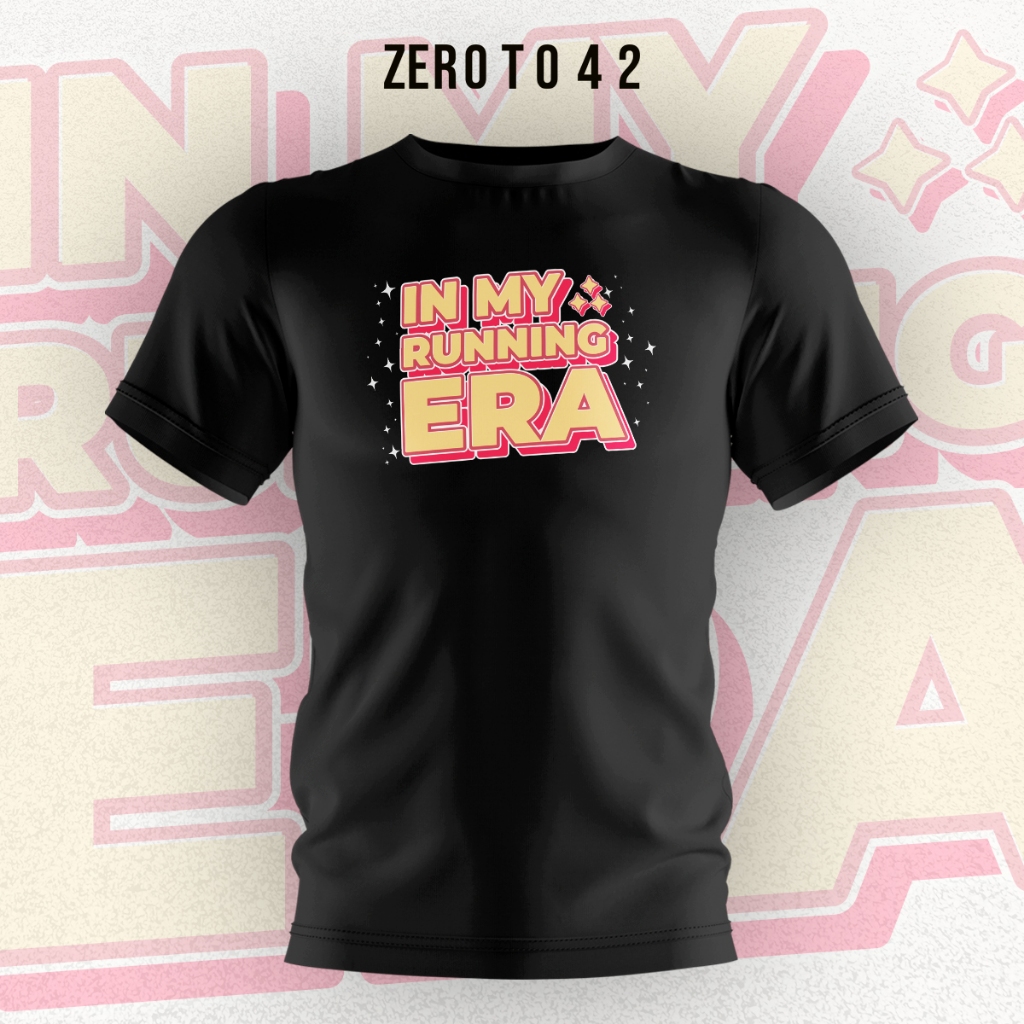 Zero To 42 - In My Running Era Premium Dri-Fit Running Shirt (Bloom ...