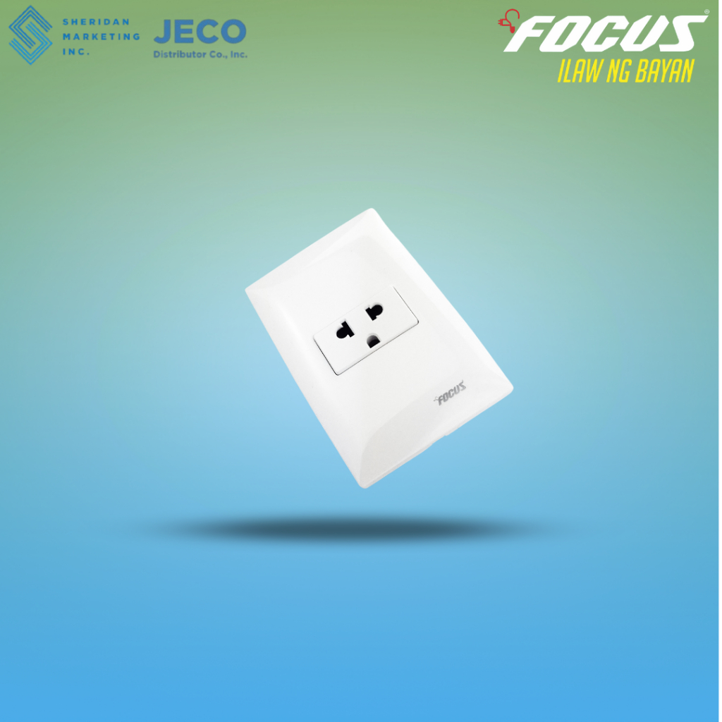 Focus Wide Universal Outlet with Ground Set | Shopee Malaysia