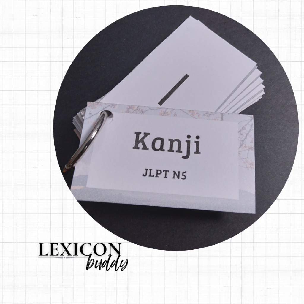 Kanji (JLPT N5) Ring Cards - Mini Ring-Bound Kanji Flash Cards for JLPT ...
