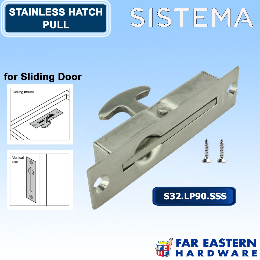 SISTEMA Stainless Steel Hatch Pull for Sliding Door S32.LP90.SSS ...