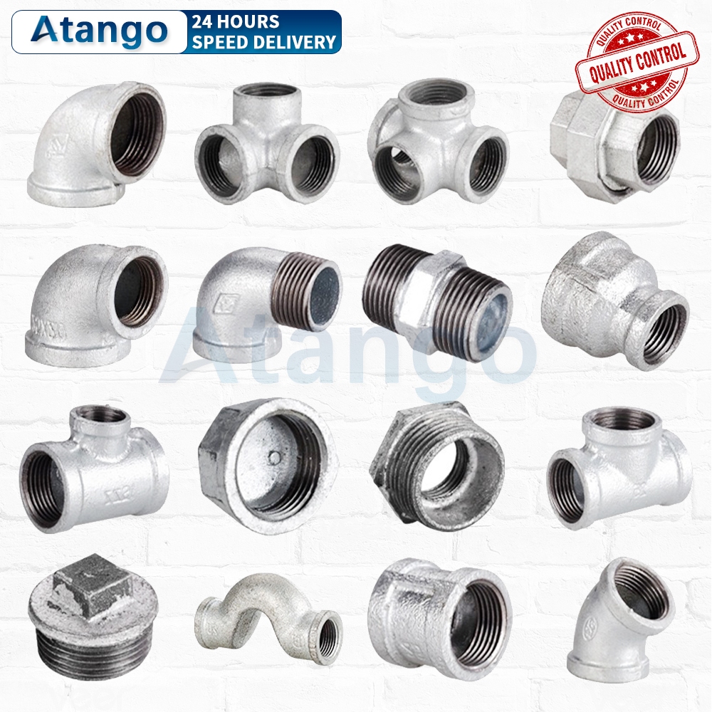 Gi Pipe Steel Galvanized Fittings 1/2,3/4,1" -TEE, ELBOW, CAP, PLUG ...