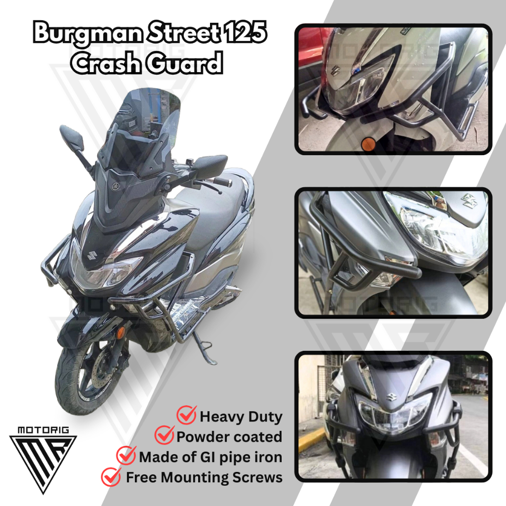 SUZUKI BURGMAN STREET 125/EX - MotoRig Crash Guard Heavy Duty | Shopee ...