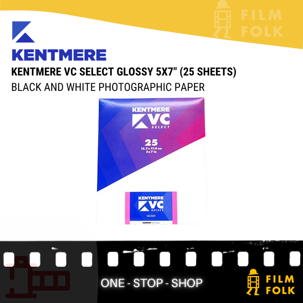 Kentmere VC Select Glossy 5x7" – B&W Fibre Photo Paper (25 Sheets ...