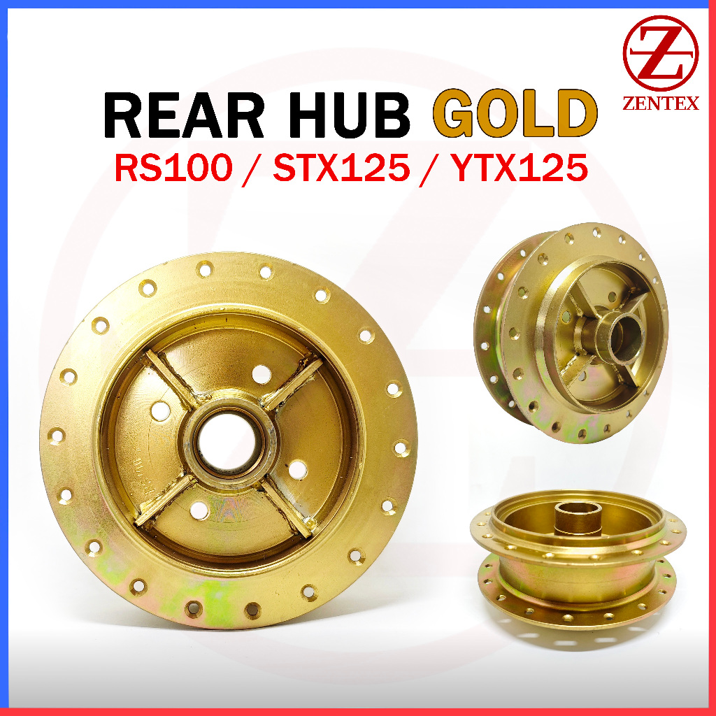 REAR HUB GOLD YAMAHA RS100 / STX125 / YTX125 FOR MOTORCYCLE STEEL RS ...