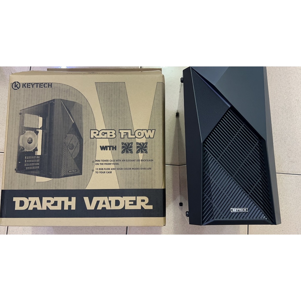 Keytech Darth Vader with 2 ARGB Fan MATX Gaming Case Black | Shopee ...