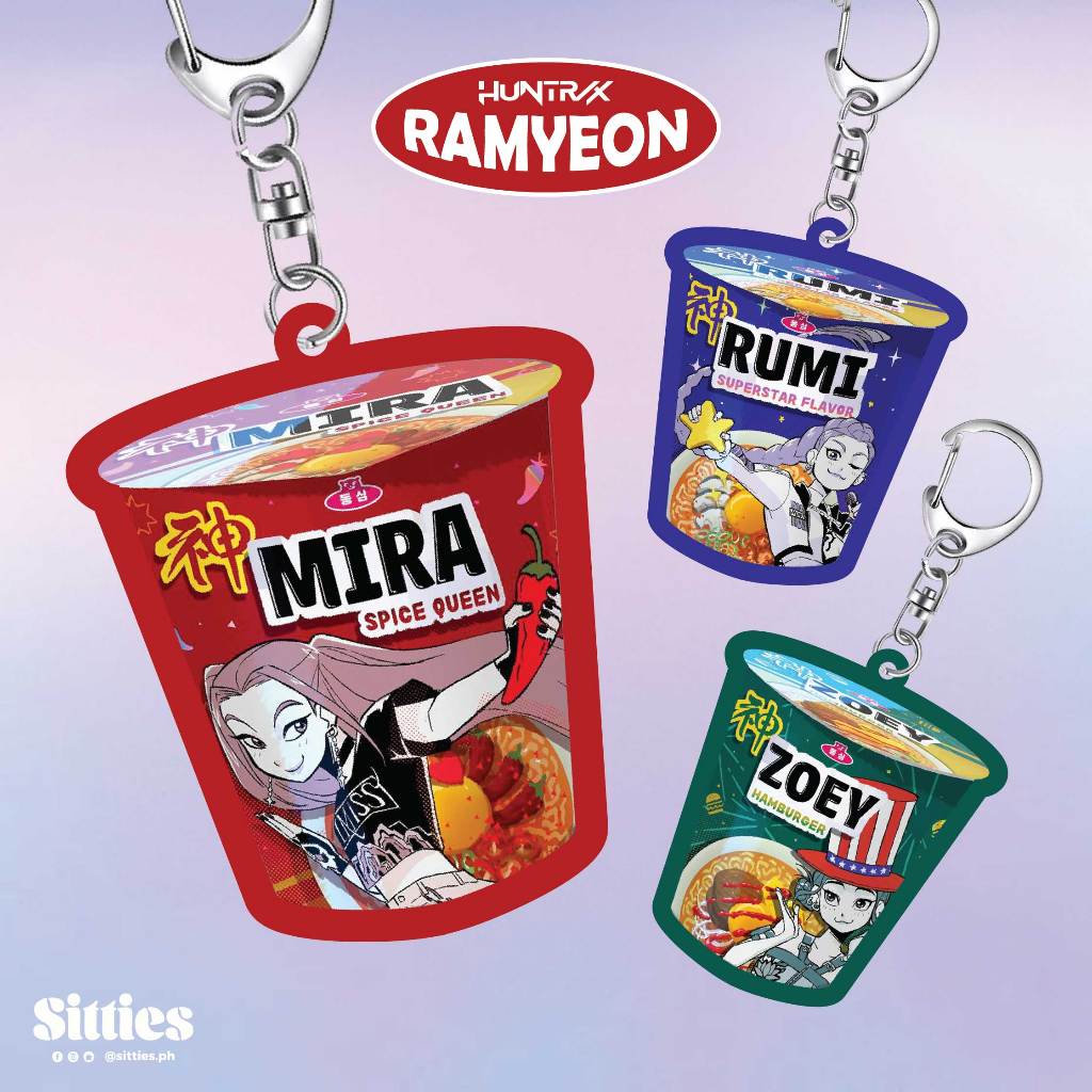 HUNTRIX Ramyeon 6CM Translucent Acrylic Keychain | KPop Demon Hunters ...