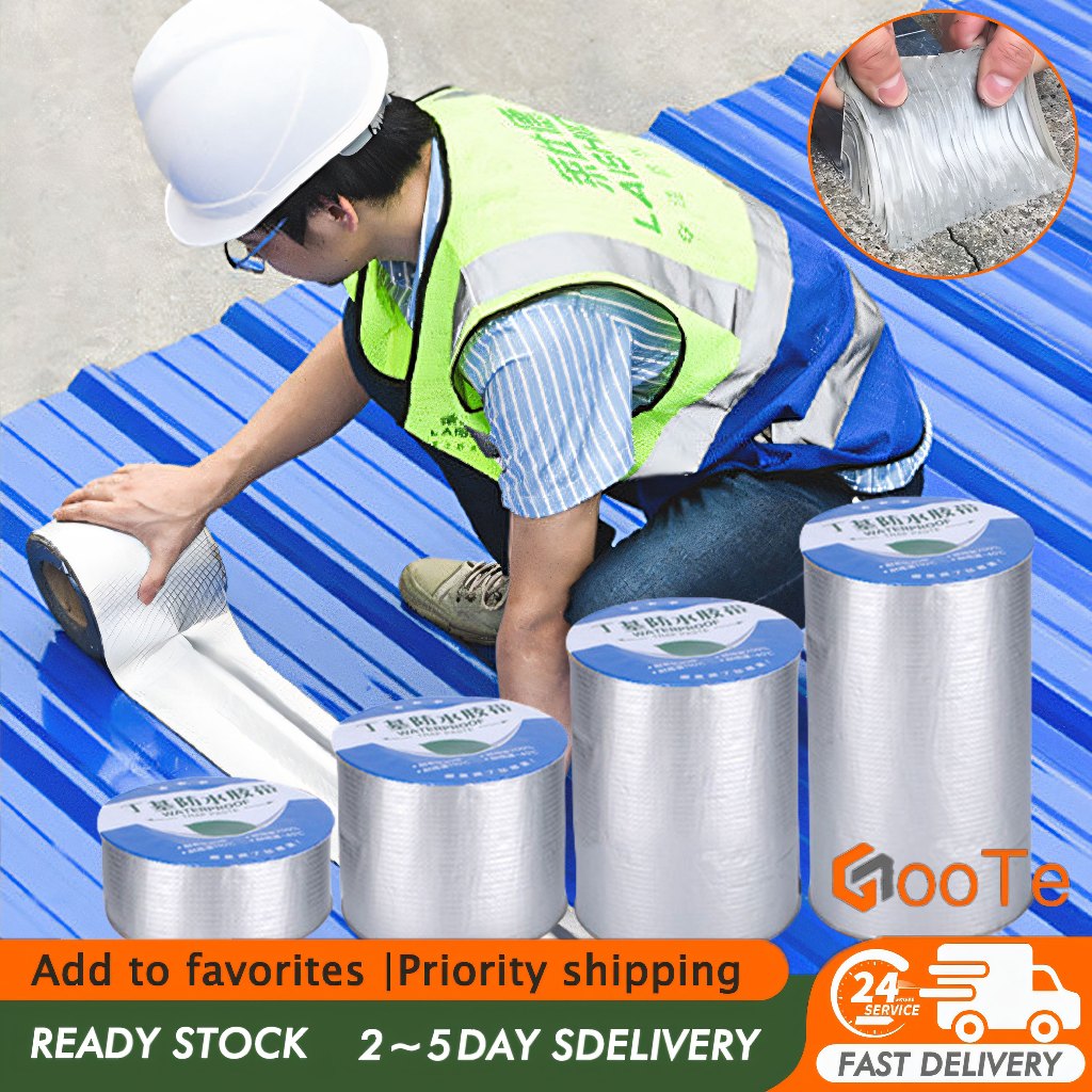 Aluminum Foil Butyl Waterproof Tape For roof leak Roof Sealant Wall ...
