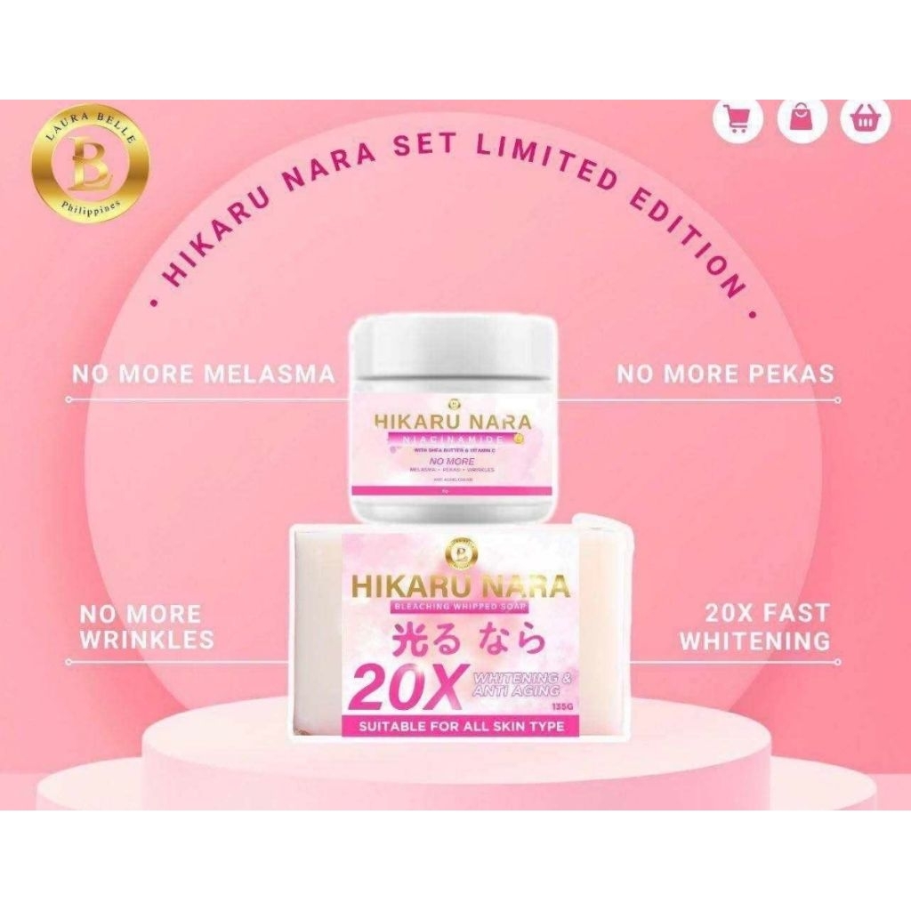 Hikaru Nara Combo Soap + Niacinamide Cream by Laura Belle | Shopee Malaysia