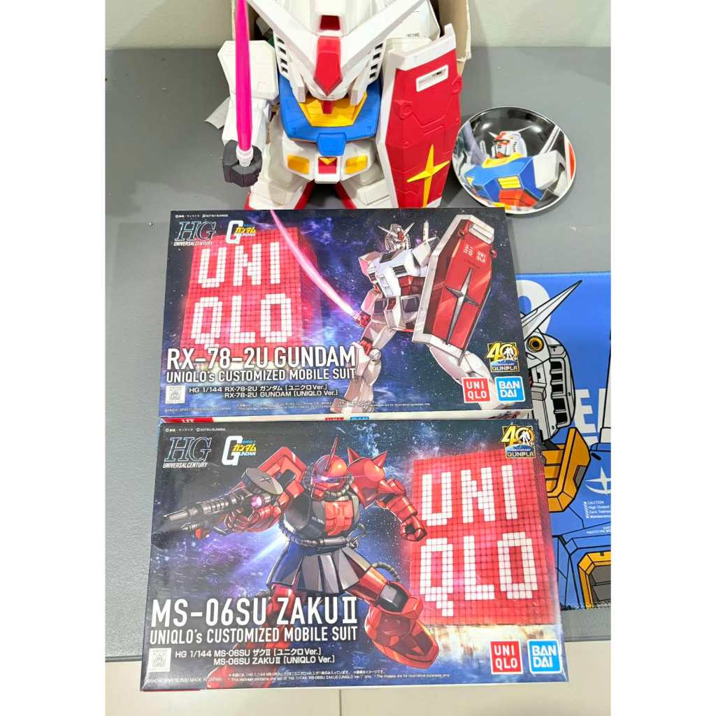 HG RX-78-2 Gundam and Zaku II Uniqlo color SET | Shopee Malaysia