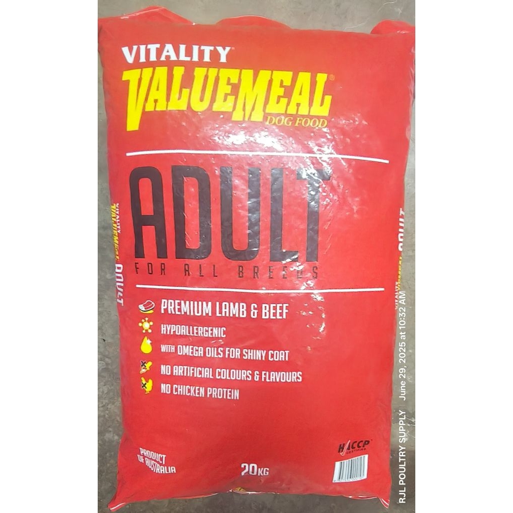 VITALITY VALUE MEAL ADULT PREMIUM LAMB & BEEF 20 KG | Shopee Malaysia