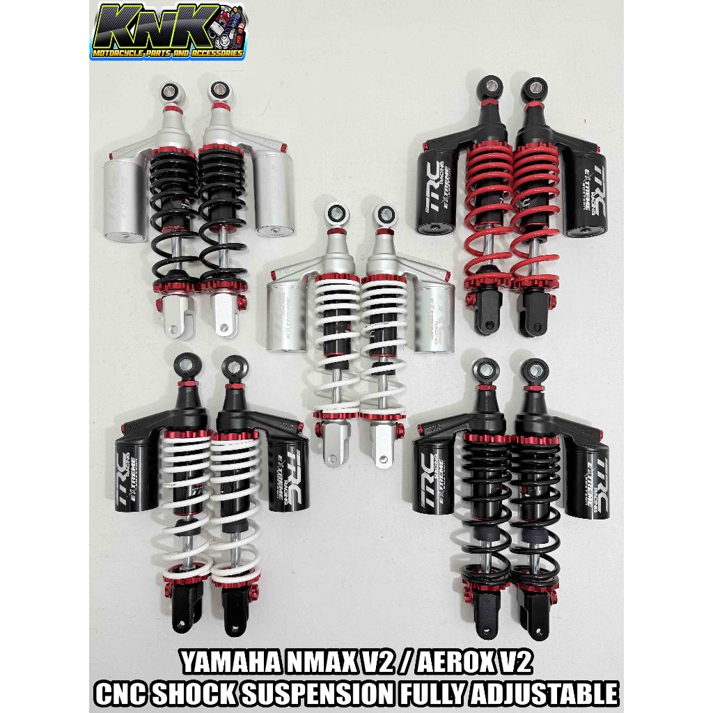 TRC CNC REAR SHOCK SUSPENSION FULLY ADJUSTABLE W/ TANK 305MM FOR NMAX ...