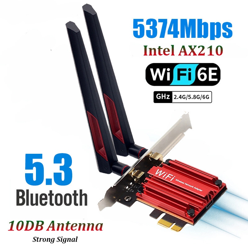 WiFi 6 PCIe WiFi Card for Desktop PC Dual Band Wireless With Bluetooth ...