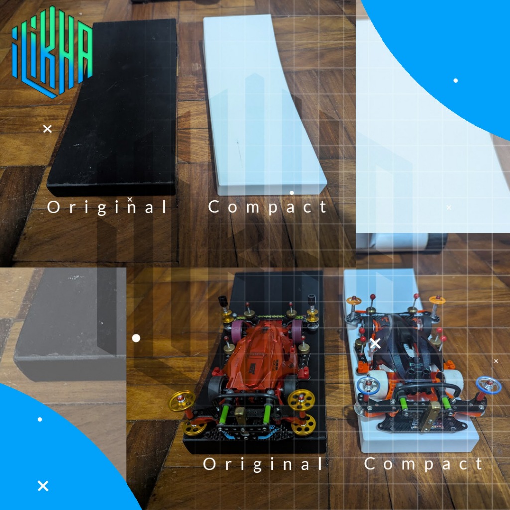 3D Printed Tamiya Mini4wd 20 Slope and Bank Checker - Mini4wd Slope and ...