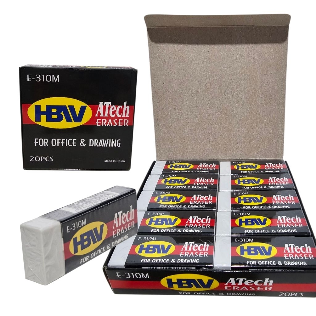 HBW Atech Eraser Big E-310M Box of 20 Pieces | Shopee Malaysia