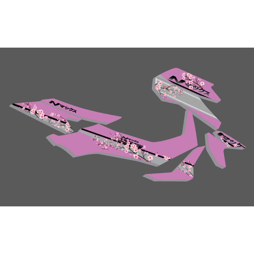 TRANSPARENT UV NMAX V2 2020 SAKURA DESIGN DECALS | Shopee Malaysia