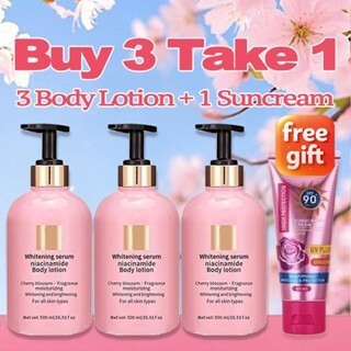 Niacinamide body lotion sakura blossom care whitening lotion cherry extract moisturizing 500ml ...