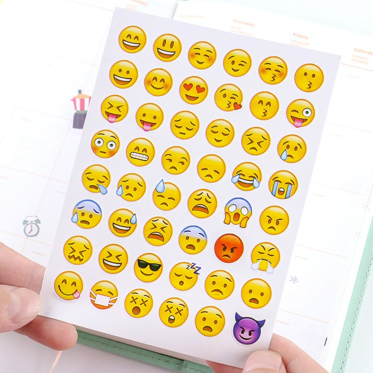 20 pcs Emoji IOS handbook diary decoration can be emoticon smiley ...