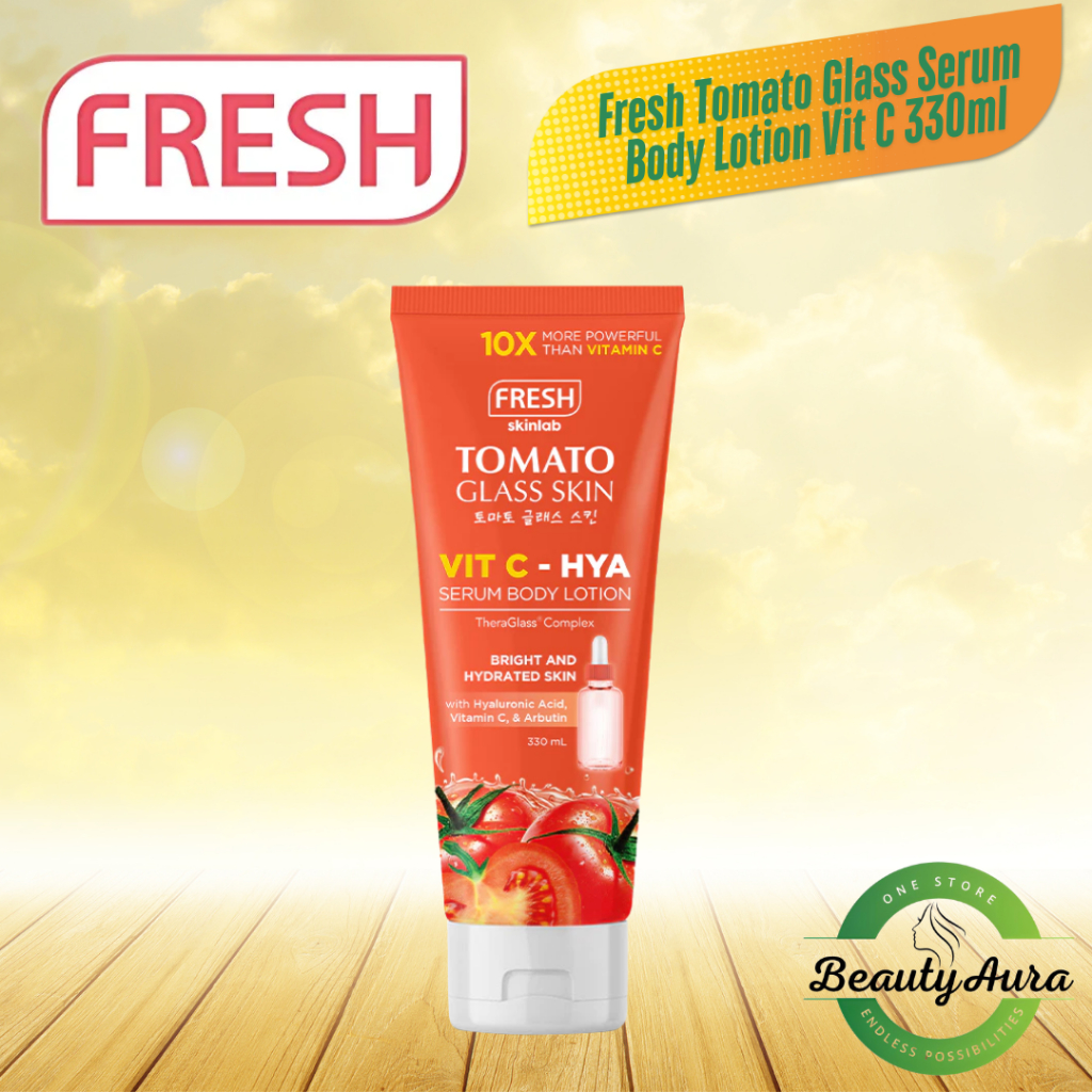 FRESH Tomato Glass Skin Vit C - Hya Serum Body Lotion 330mL | Shopee ...