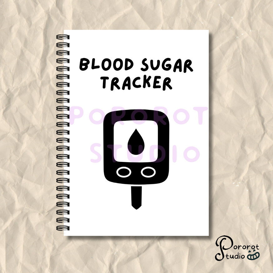 Blood Sugar Tracker Log A5 Size Notebook Spring Spiral Adulting Health ...