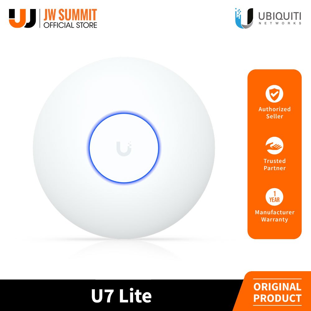 Ubiquiti U7 Lite WiFi7 4 Spatial Streams Ceiling Mounted 2.5 GbE Uplink ...