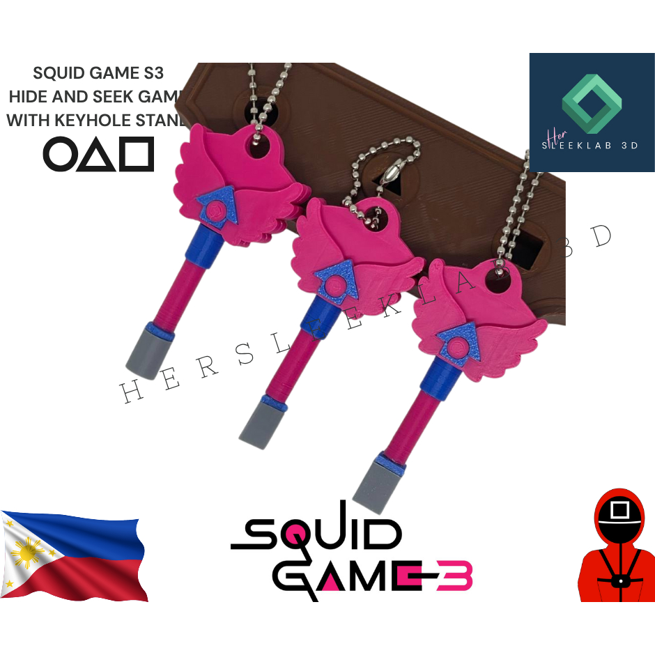 HERSLEEKLAB 3D Printed Squid Game Season 3 Key Set with Exit Lock I ...