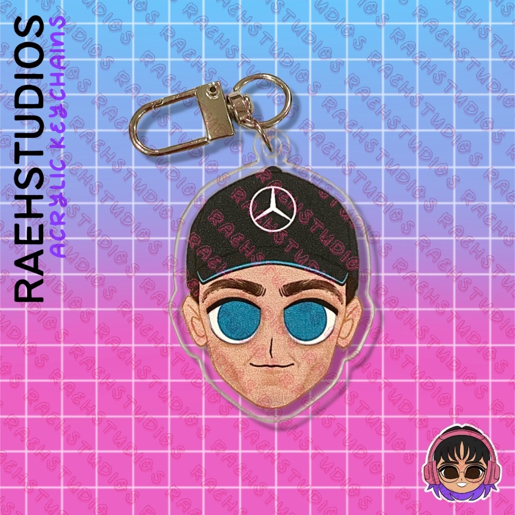 George Russell Mercedes F1 Keychain | Acrylic Formula 1 Keychains ...