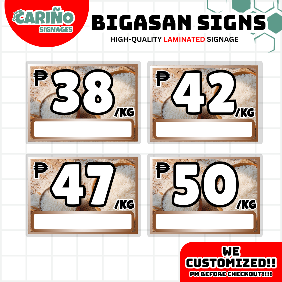 Laminated - Bigas signages | Bigasan Price Signages | Decor Print ...
