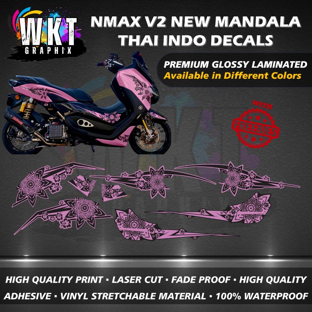 YAMAHA NMAX V2 NEW MANDALA THAI INDO DECALS STICKER (WATERPROOF ...
