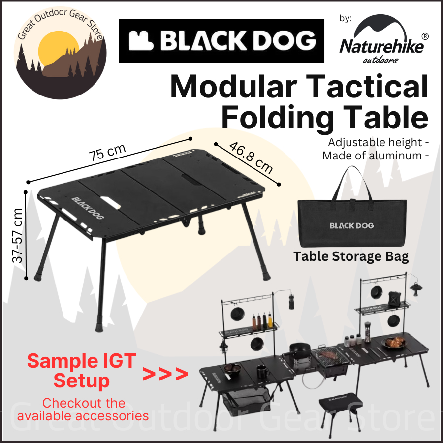 Blackdog Modular IGT Tactical Folding Table Portable Lightweight Multifunctional Foldable Table ...
