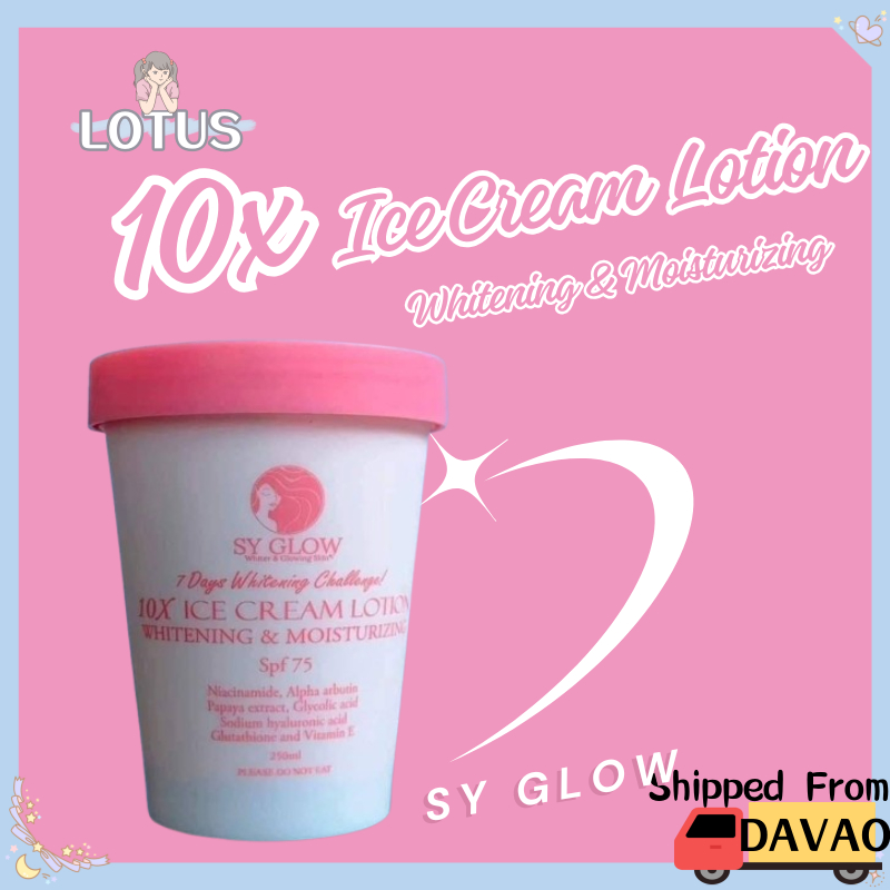 LOTUS 10x Ice Cream Lotion Whitening & Moisturizing & Moisturizing SY ...