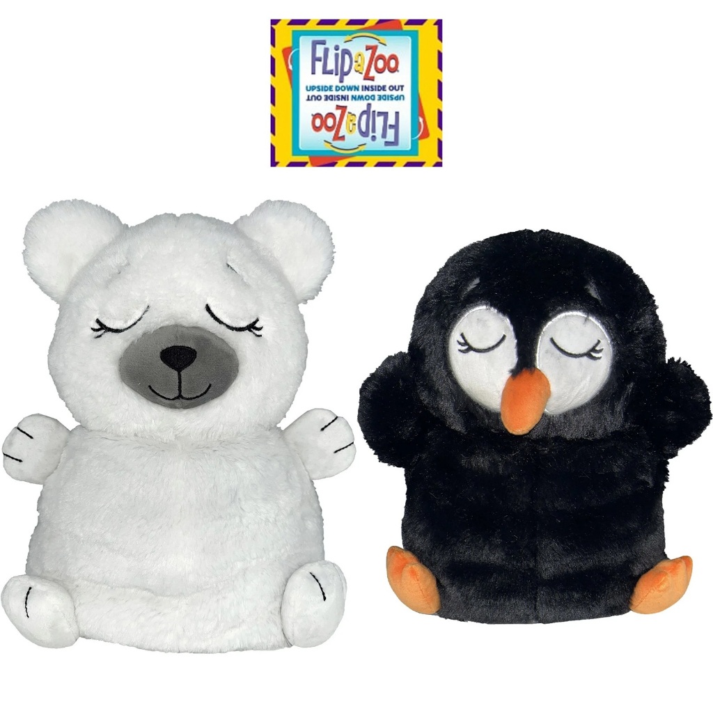 FlipaZoo Surprise Inside Out, 2-in-1 Animal Plush, Belly Flips to ...