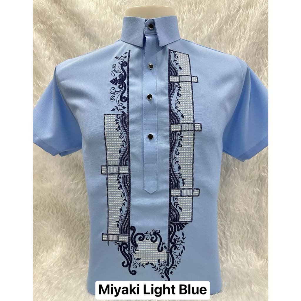 Estilo Barong Miyaki Fabric Polo | Shopee Malaysia