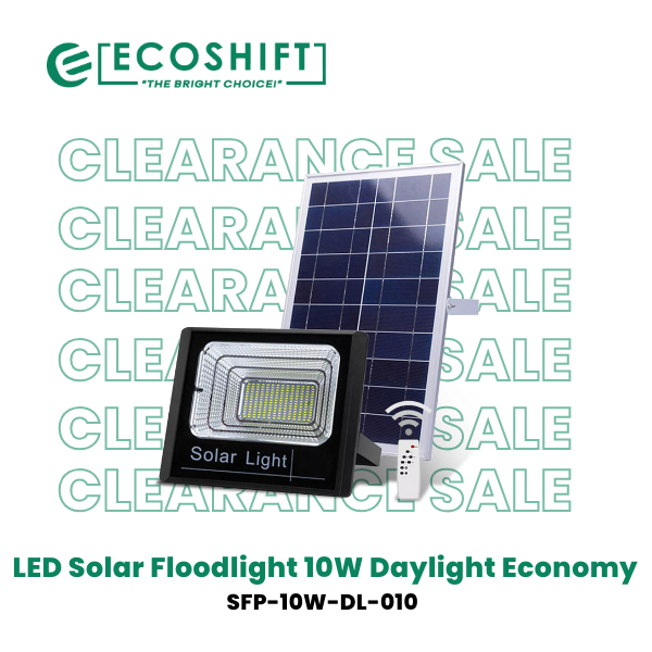 Ecoshift LED Solar Floodlight 10W Daylight Economy | Shopee Malaysia