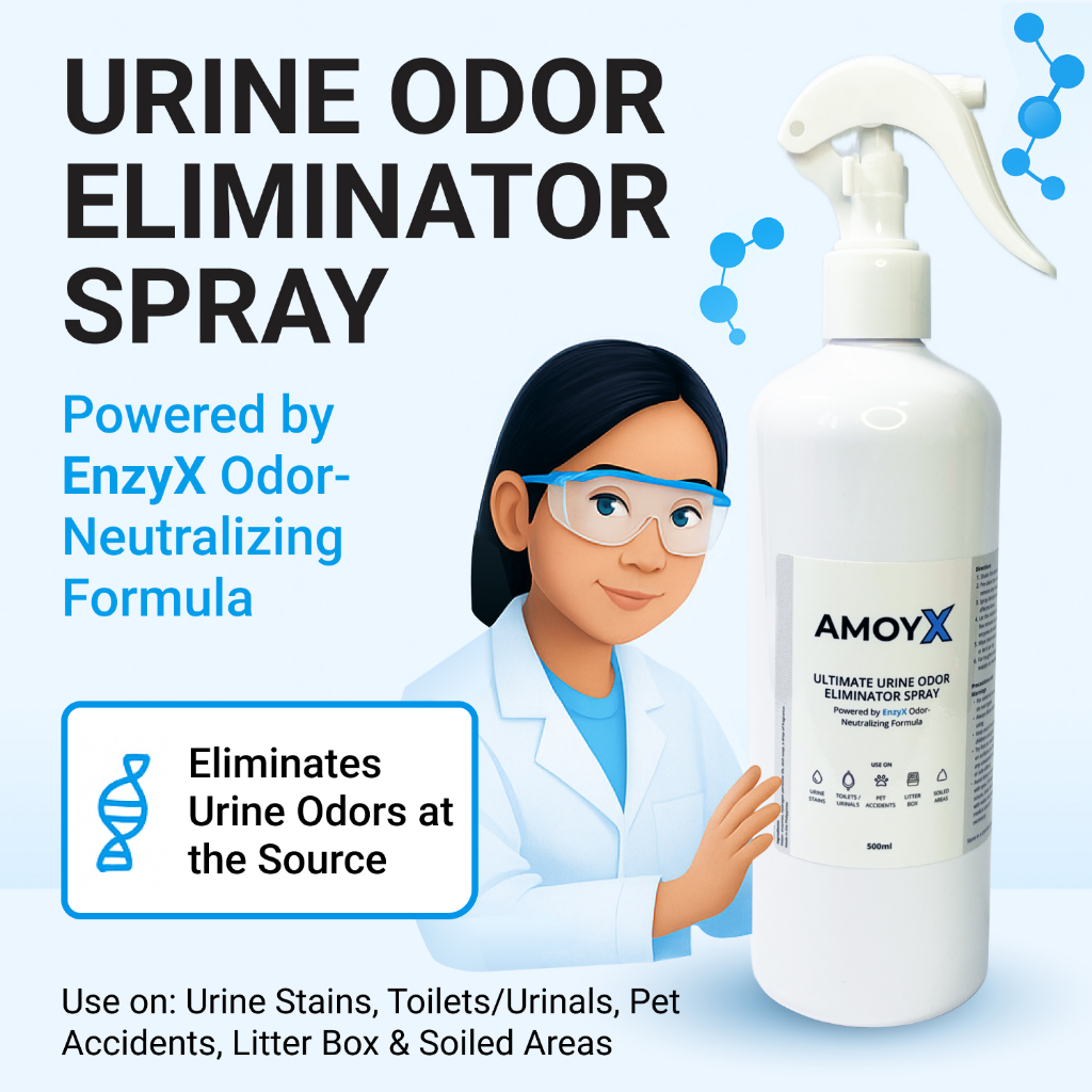 AmoyX Ultimate Urine Odor Eliminator Spray: Enzyme-Powered Urine Odor ...