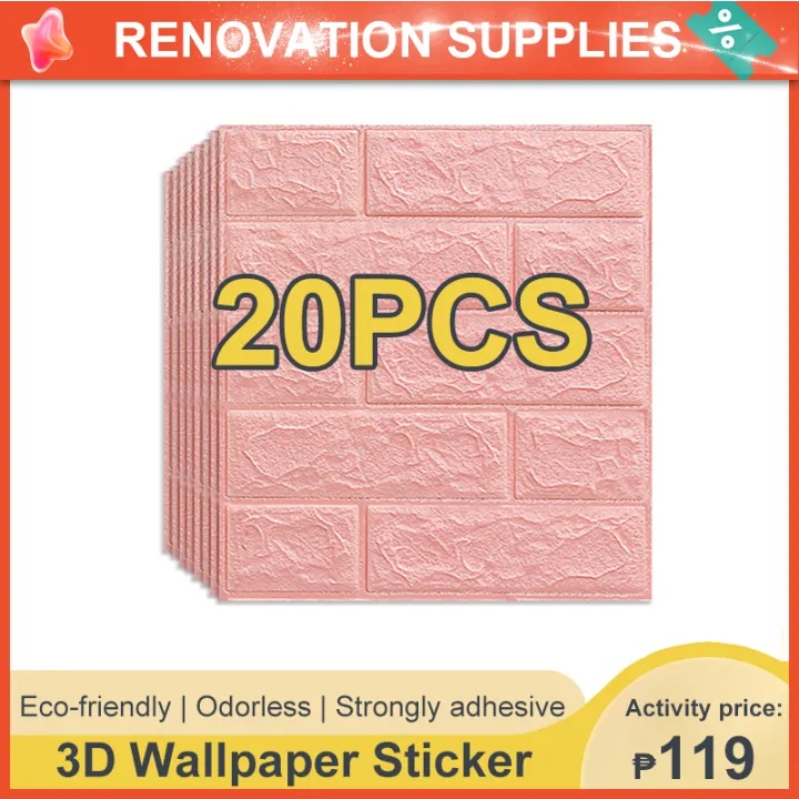 20pcs 3D wall paper sticker 35cm*38cm water proof room decoration ...