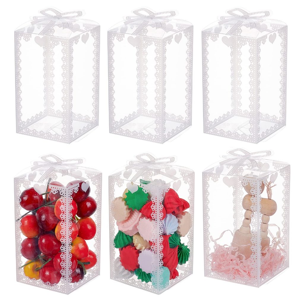 10pcs PVC Acetate Box for Gift Box Wedding Gift Box Giveaway Gift ...