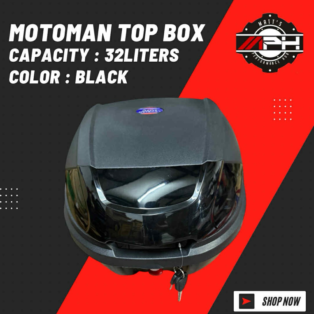 Motoman Top Box 32Liters (Black) 8005 | Shopee Malaysia