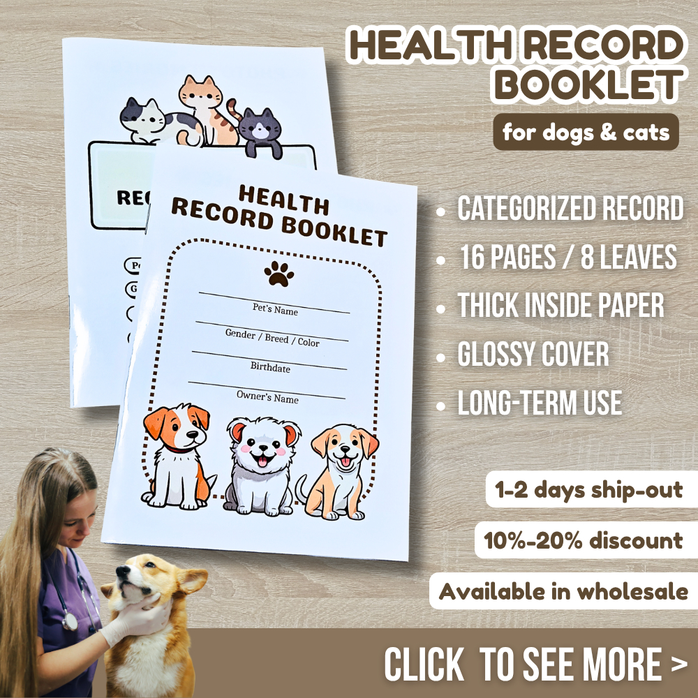 Pet Vaccination Record Booklet for Dogs & Cats - Immunization & Health Tracking by Ma-Artsy ...