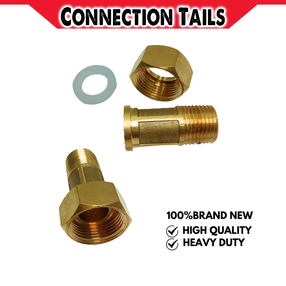 Solid Brass Water Meter Tail Fitting | Pneumatic Connector for Plumbing ...