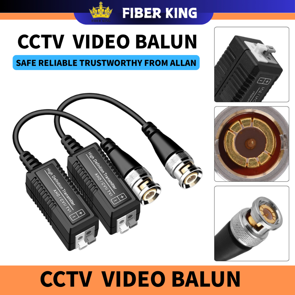 FIBER KING Not Power Required Video Balun for Efficient Signals ...