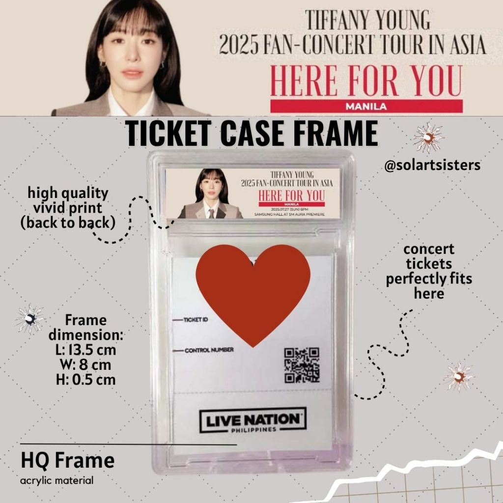 Tiffany Young Here For You Fan Concert Tour Manila 2025 ticket acrylic ...