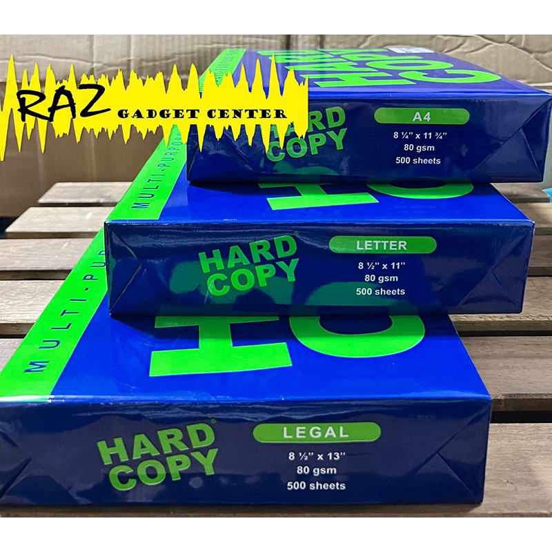 Hard Copy Bond Paper Substance 24 / 80gsm A4/ Short / Long | Shopee ...