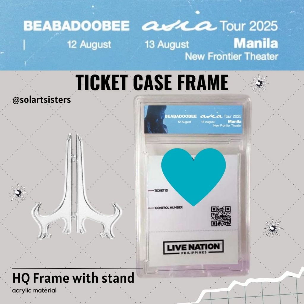 beabadoobee Asia Tour 2025 Manila acrylic ticket case holder keeper ...