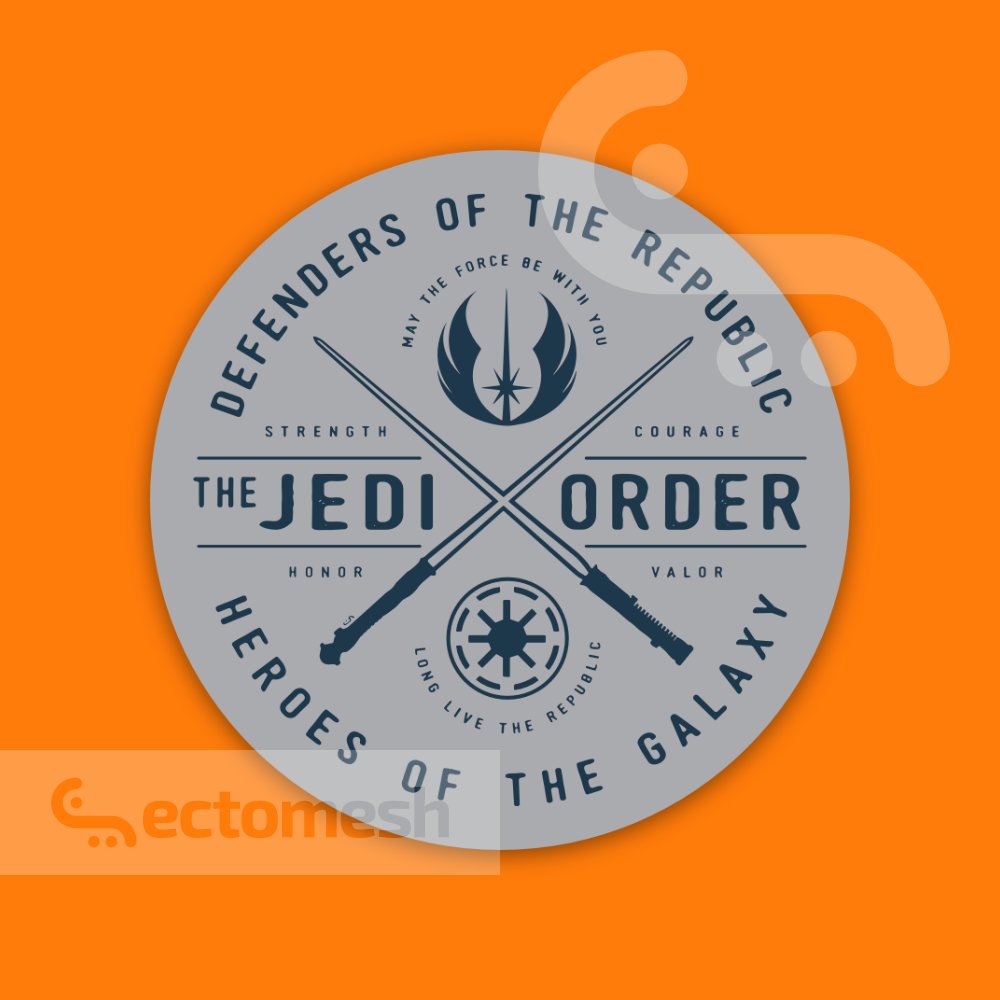 The Jedi Order Seal - Star Wars Vinyl Waterproof Sticker by EctoMesh ...